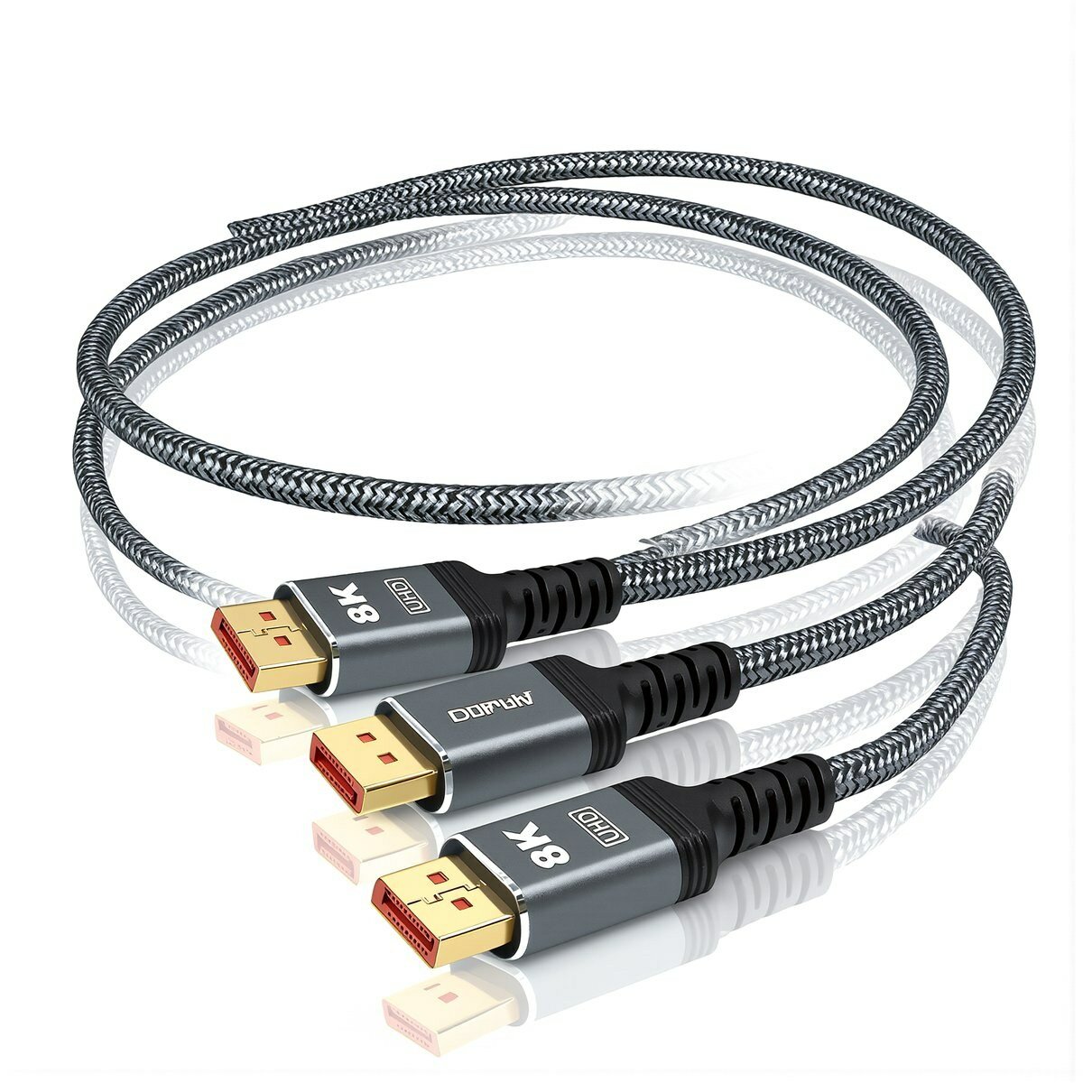Плетёный нейлоновый кабель DisplayPort 1 метр 8K 60 Гц 4K 240 Гц для игрового монитора видеопередача