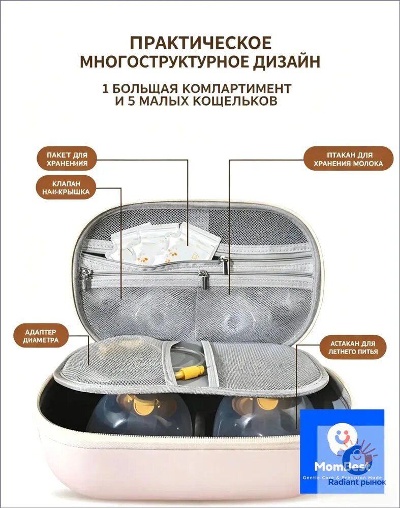 Сумка премиумкласса для хранения handsfree и аксессуаров молокоотсоса