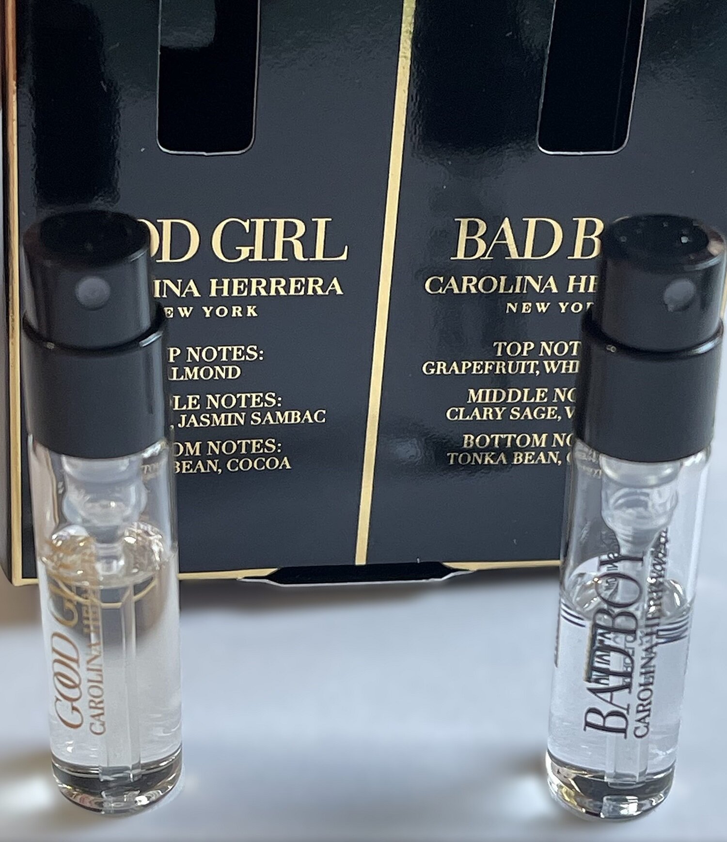 Набор CAROLINA HERRERA Парфюмерная вода женская GOOD GIRL 1.5ML + Туалетная вода мужская BAD BOY 1.5ML (set EDP+EDT)