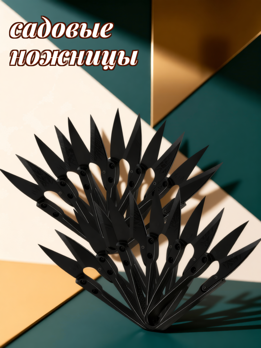 Ножницы Для Садоводства И Бонсай 12 Штук Чёрного Цвета 10 4x2 Cm