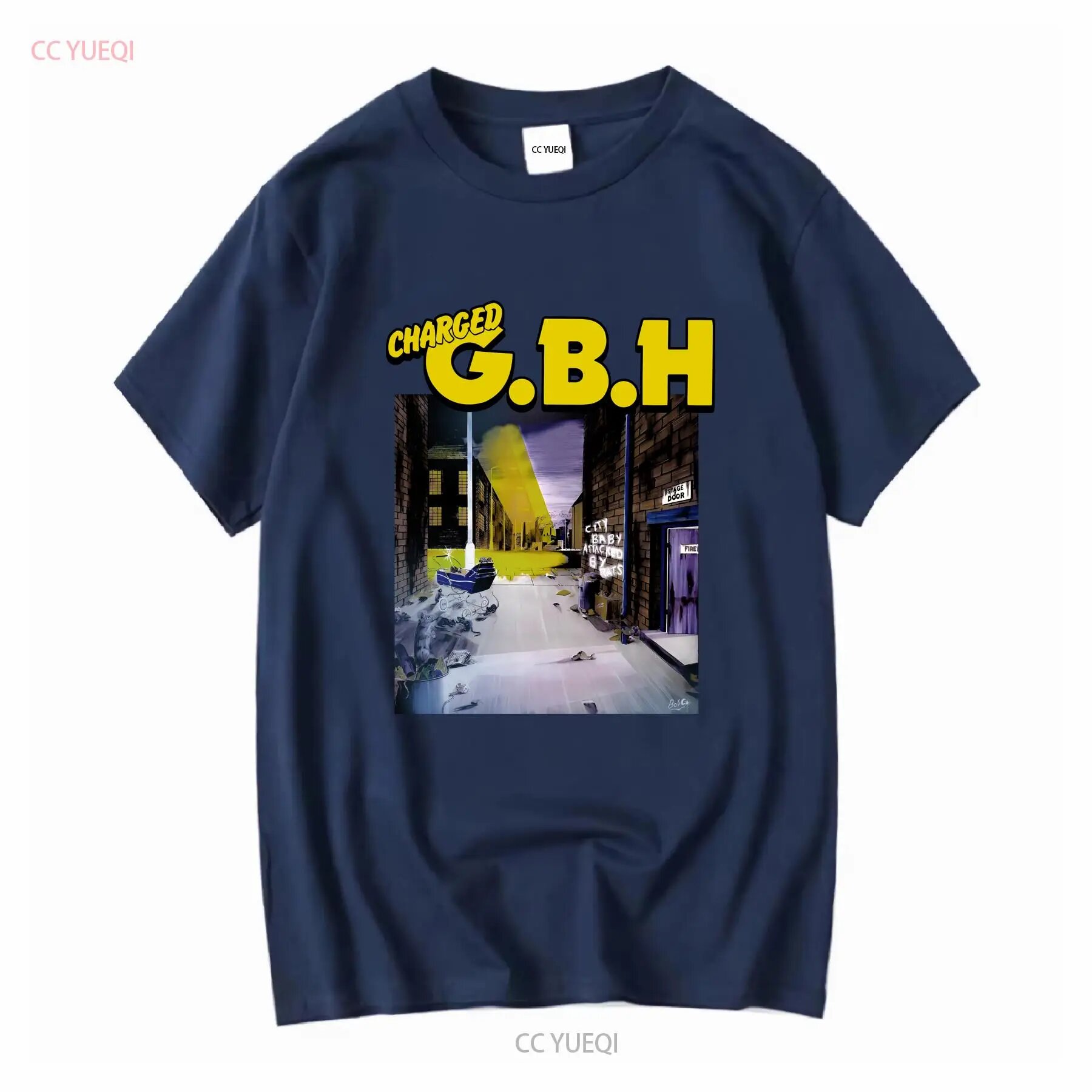Футболка CC YUEQI Charged GBH 80s из хлопка XXXL, Синий, NavyBlue