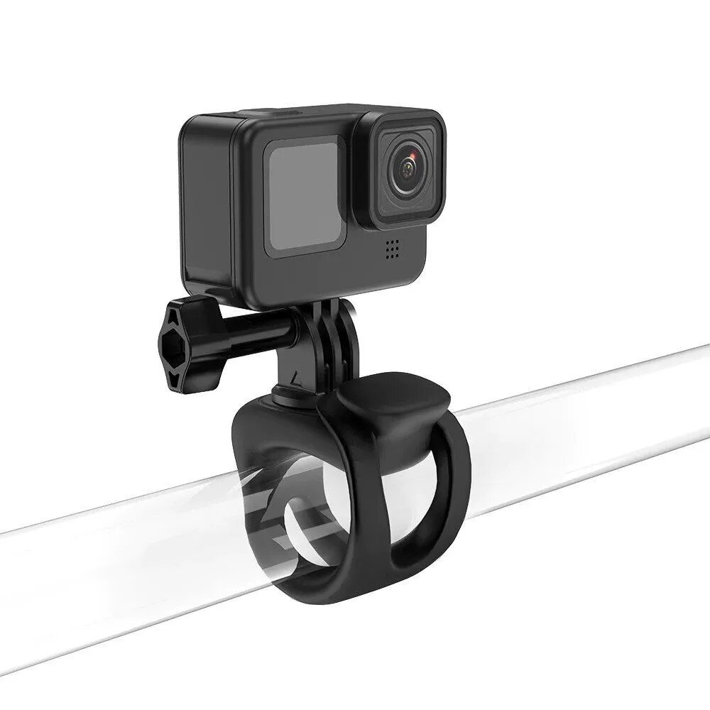 Крепление черное универсальное TELESIN на руль или трубу для экшн-камер GoPro, DJI, Insta360