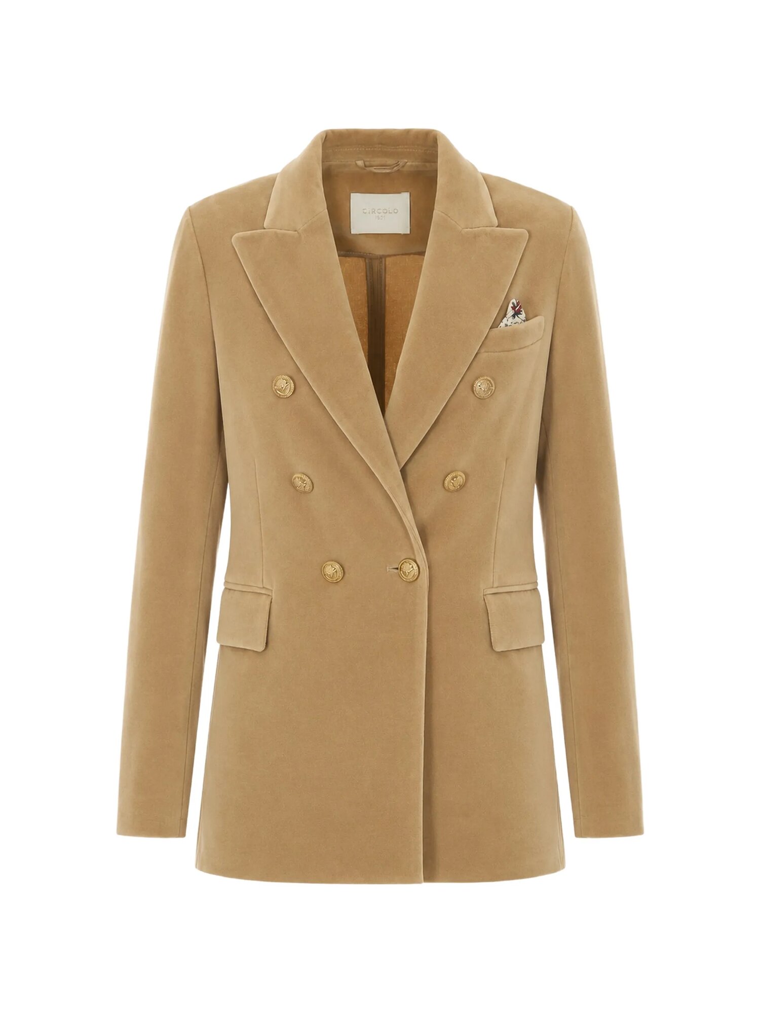 Пиджак Double-breasted velvet blazer