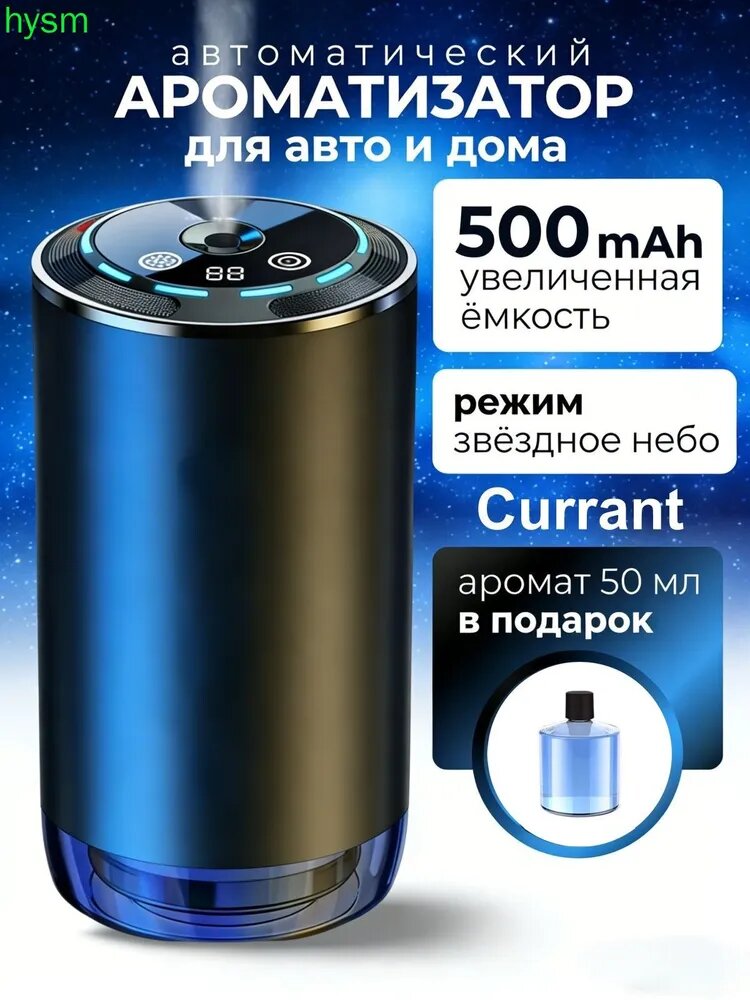 Автоматический ароматизатор для авто и дома "Currant" 50 мл, 500 mAh