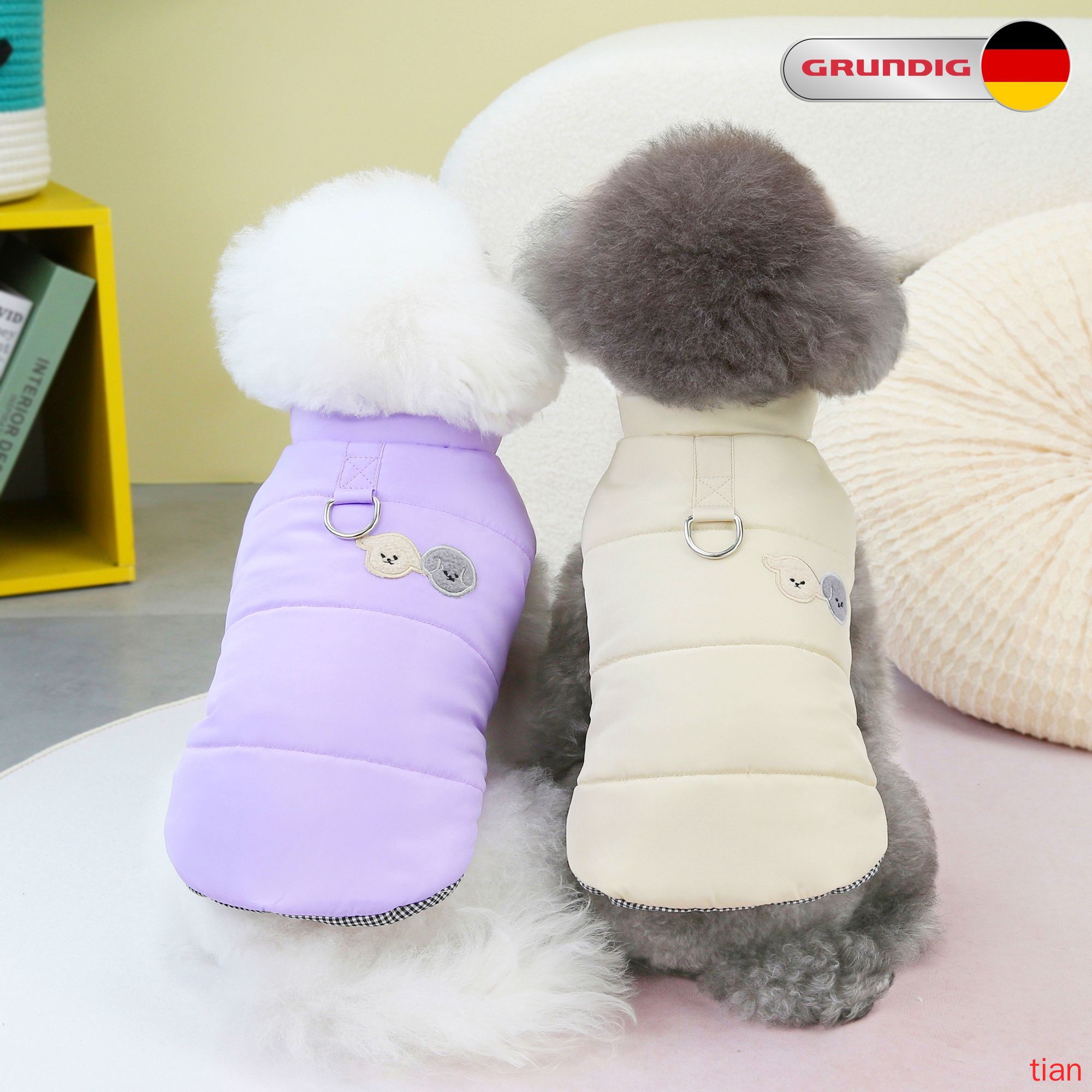 Grundig, Зимний жилет для маленьких собак, лёгкая тёплая куртка, одежда для йорка, чихуахуа, той-терьера