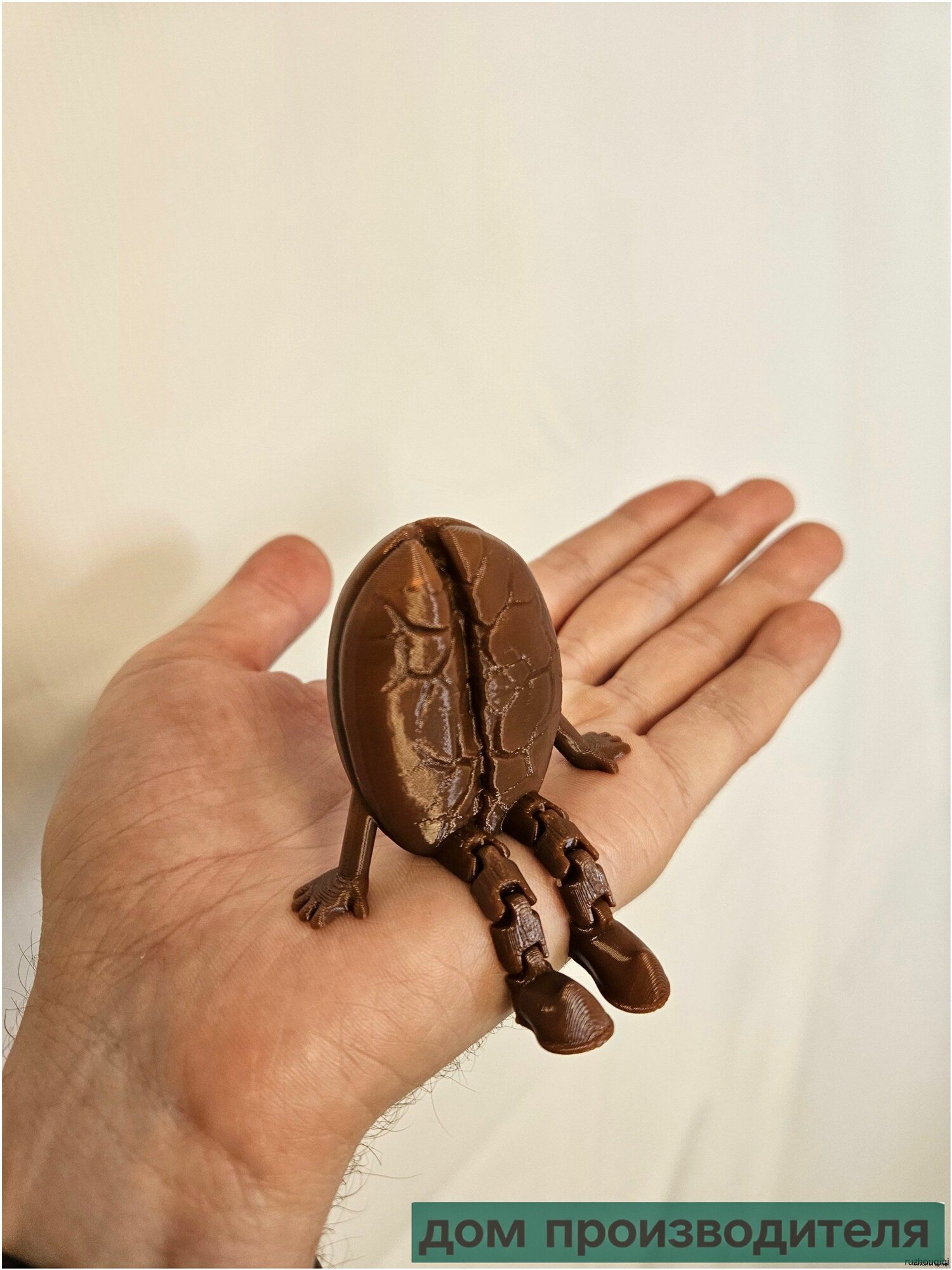 Кофейное зерно с подвижными ножками, подарок любителям кофе