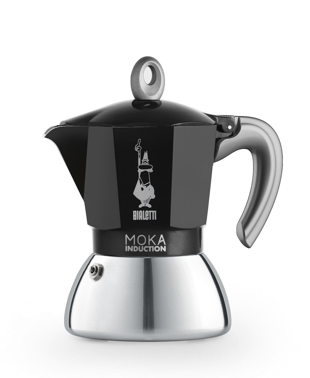 Гейзерная кофеварка New Moka Induction Black 0006934/NP