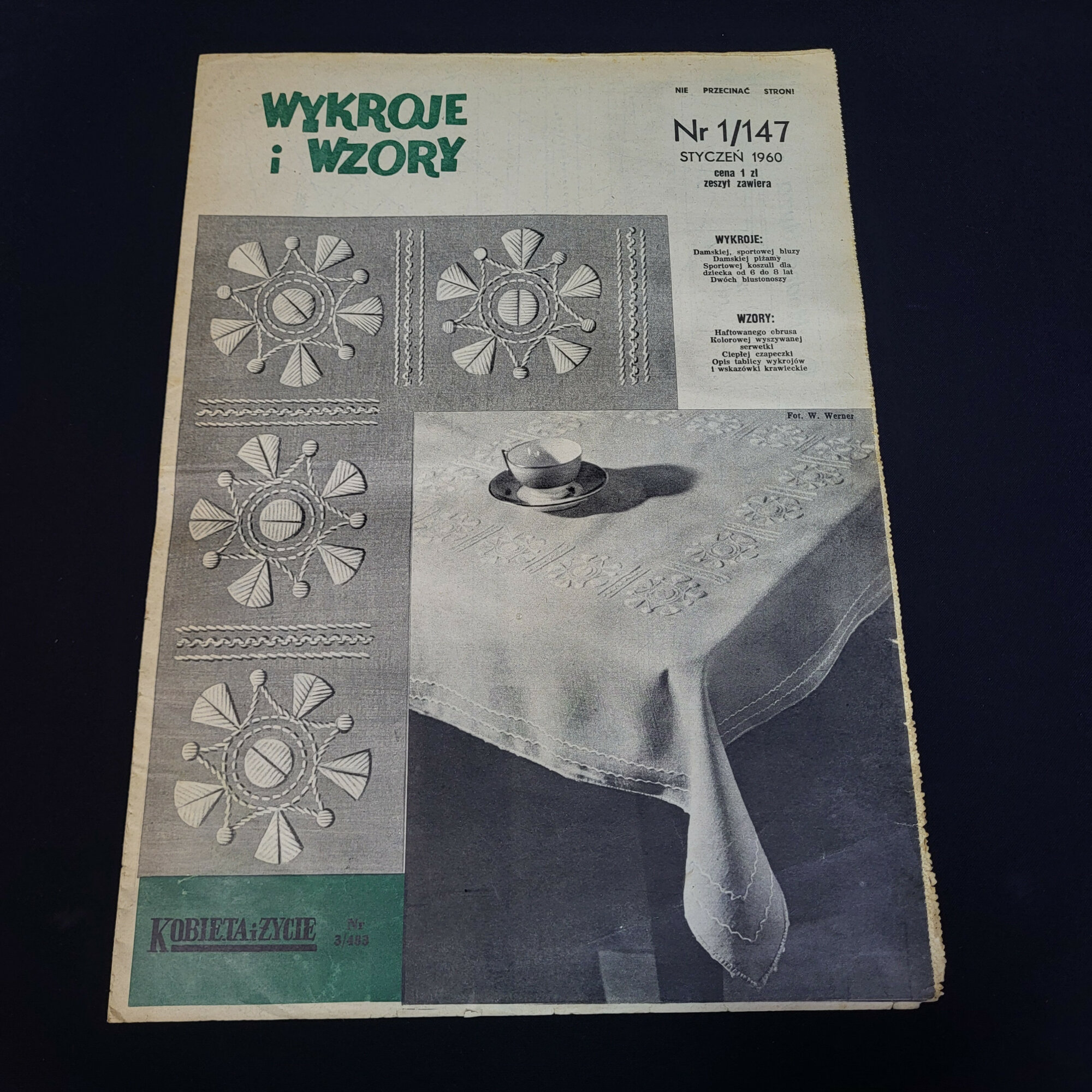 Журнал винтажный, СССР. Польское издание с выкройками и узорами Kobieta i Zycie, 1960 год