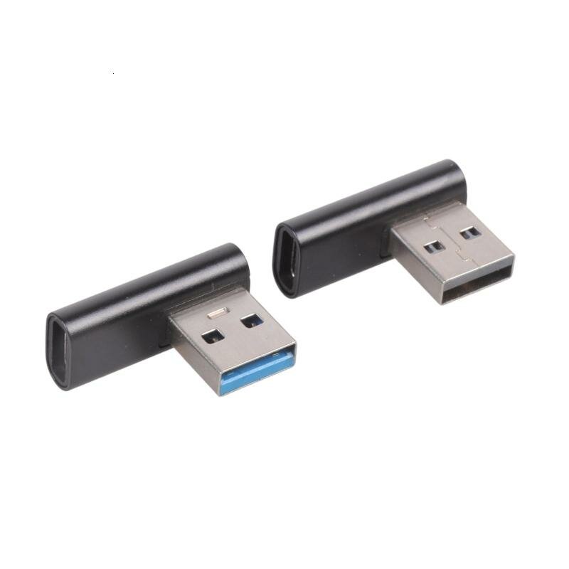 2xUSB (M) – USB-C (F) угловой адаптер