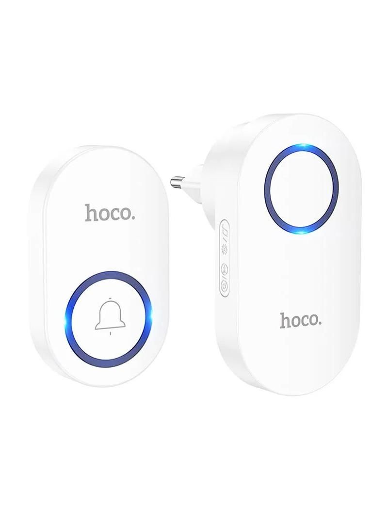 Беспроводной звонок дверной Hoco HI25 белый, дверные звонки