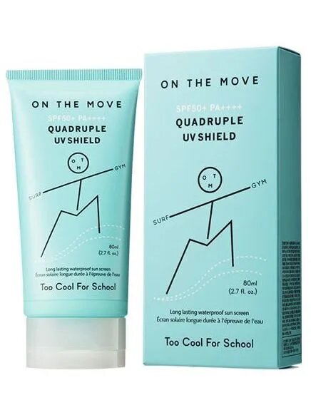 Too Cool For School Солнцезащитный крем Quadruple Uv Shield SPF50+ 80мл