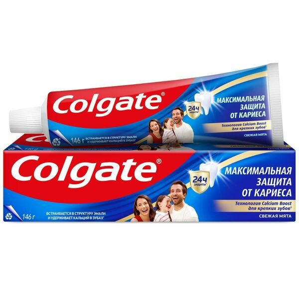 Паста зубная от кариеса максимальная защита свежая мята Colgate/Колгейт 100мл (FCN89276)