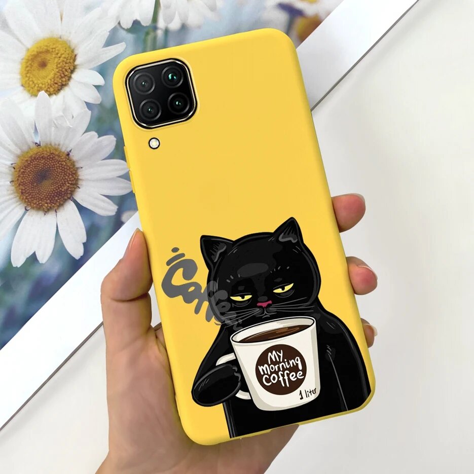 Для Huawei P40 Lite Чехол Nova 7i Cute Astronauts Cartoon Cover Желтый, Yellow 1787, Huawei P40 Lite