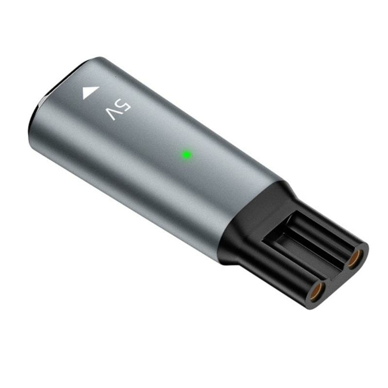 USB Type C на 2-контактный адаптер питания, Овал 5В серого цвета