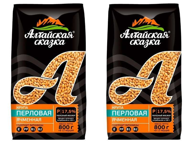 Алтайская сказка Крупа перловая, 800 г, 2 шт