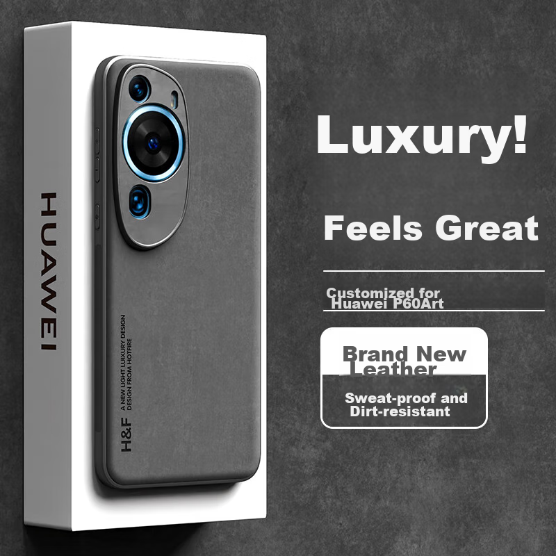 Чехол для Huawei P60 Art с кожаной текстурой, защитой от царапин на объективе, полная защита от падений Цвет：Новое