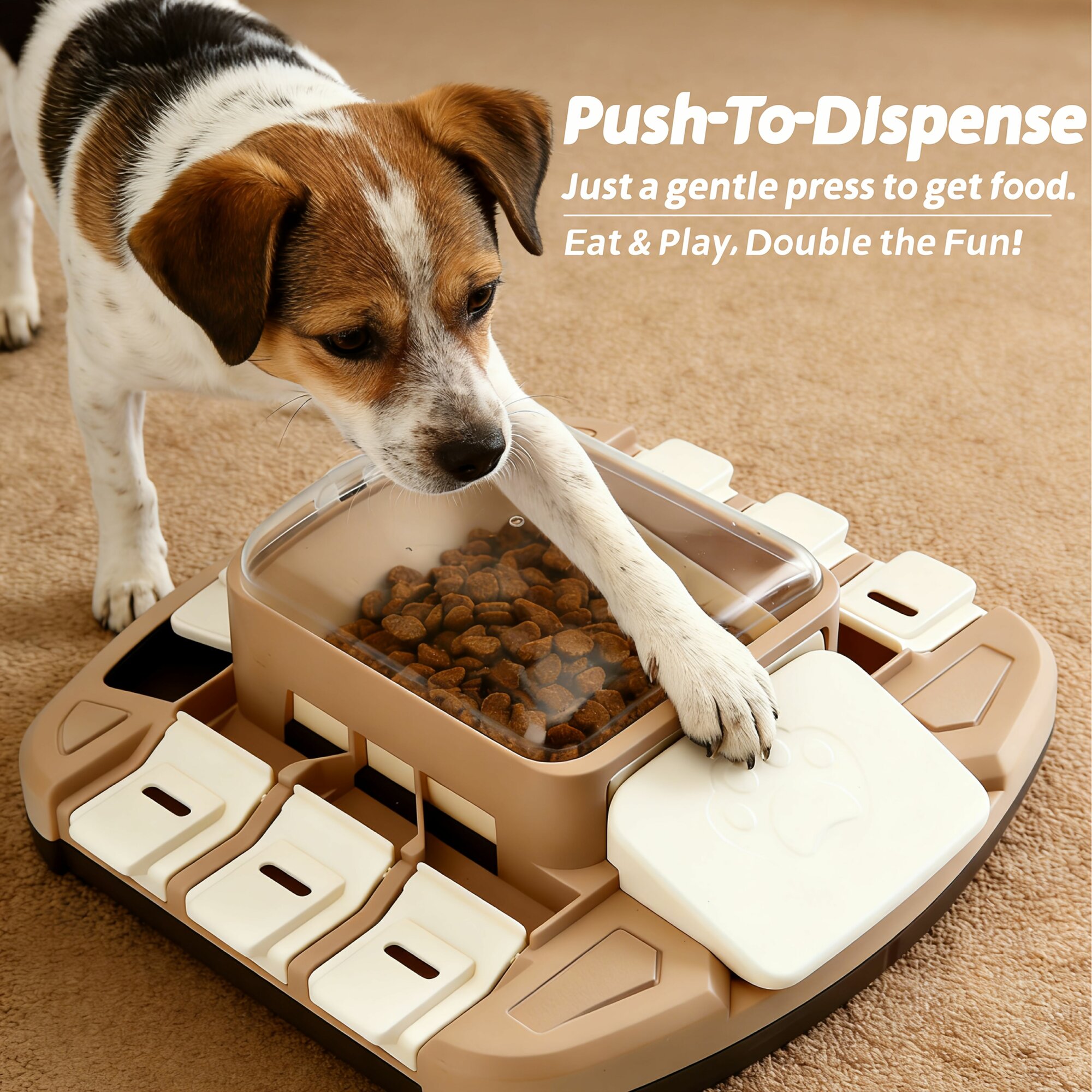 1pc Interactive Slow Feeder for Dogs and Cats | Puzzle Feeding Toy, Energy-Consuming Slow Eating Tool for Pets, Without Battery, Boxed Packaging, Holiday Gift, Pet Gift