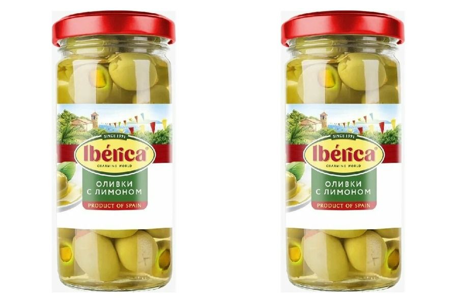 Iberica оливки с лимоном, 235 г, 2 шт