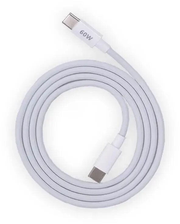 Кабель ZIBELINO USB Type-C (m) - USB Type-C (m), 1м, 3A, белый
