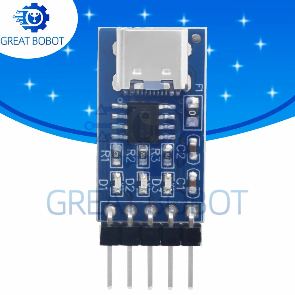 Модуль USB Type-C к TTL CH340N baishundianzi