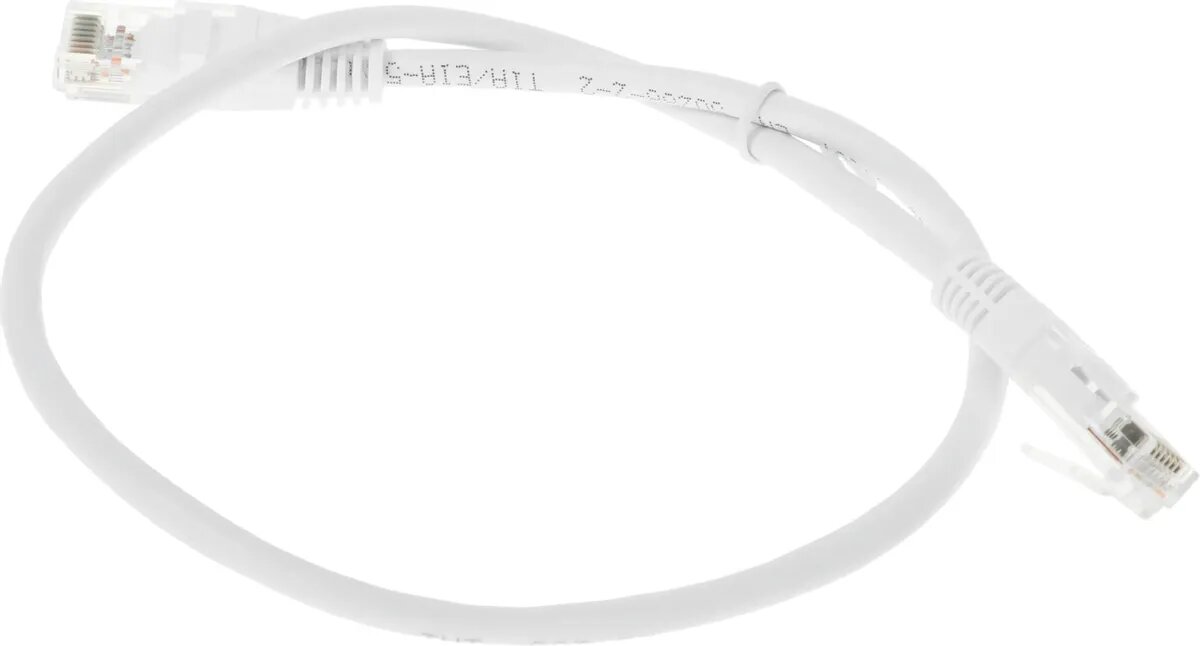 Патч-корд LanMaster вилка RJ-45, вилка RJ-45, кат.5E, ПВХ, 0.5м, белый