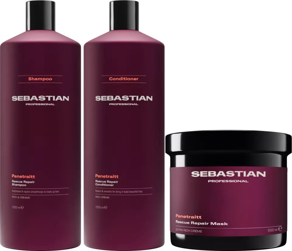SEBASTIAN PROFESSIONAL Penetraitt шампунь 1000 мл, маска 500 мл и кондиционер 1000 мл