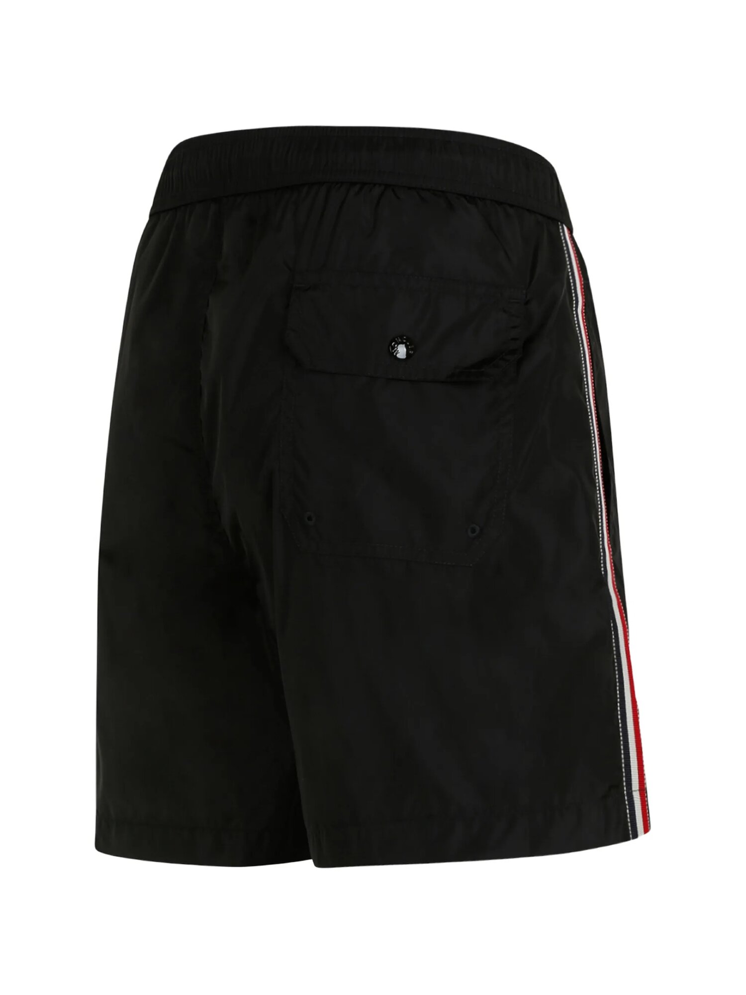 Шорты для плавания Moncler Logo-patch side-stripe swim shorts, размер 52, black — фото 1