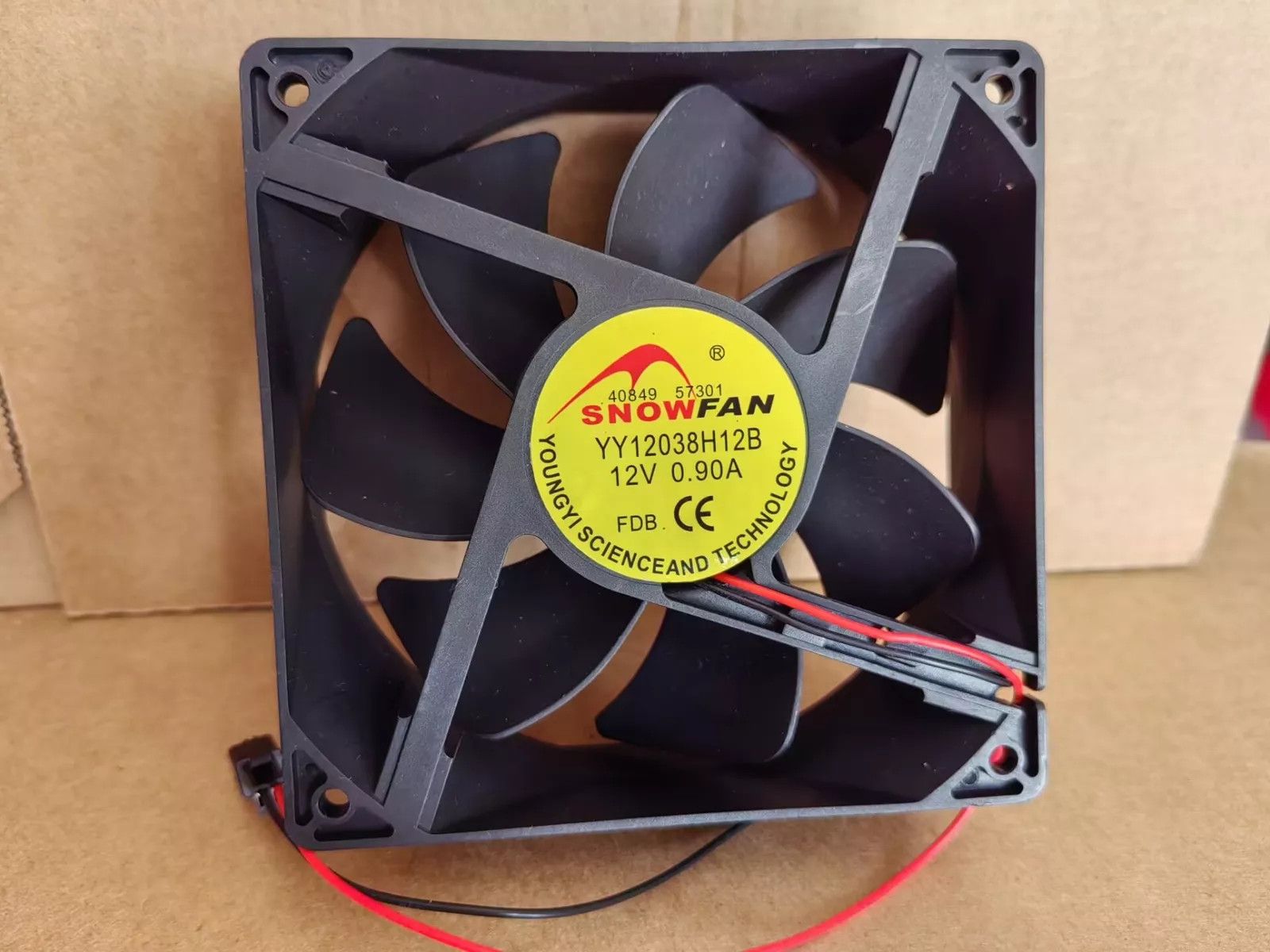 SNOWFAN 12038 YY12038H12B 12V 0.90A 12CM Двойной шаровой вентиляторы -