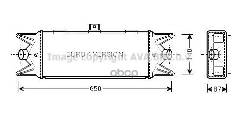 Радиатор интеркулера IVECO DAYLY III (99>) Ava арт. IVA4045