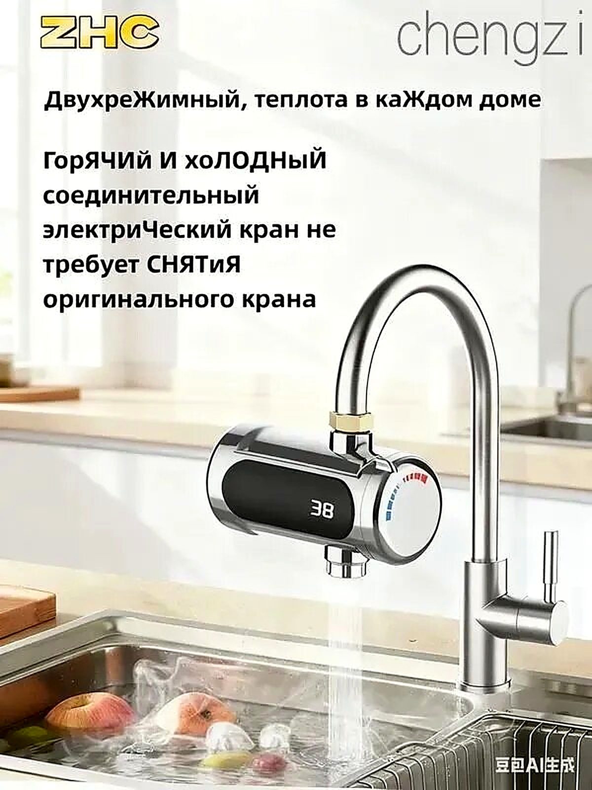 Водонагреватель проточный электрический 20JBJ с одним выходом