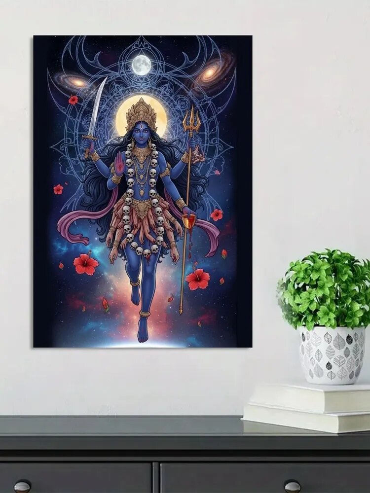 Картина "Художественная картина на холсте: Богиня Кали, 50 х 70CM" 50x70 см