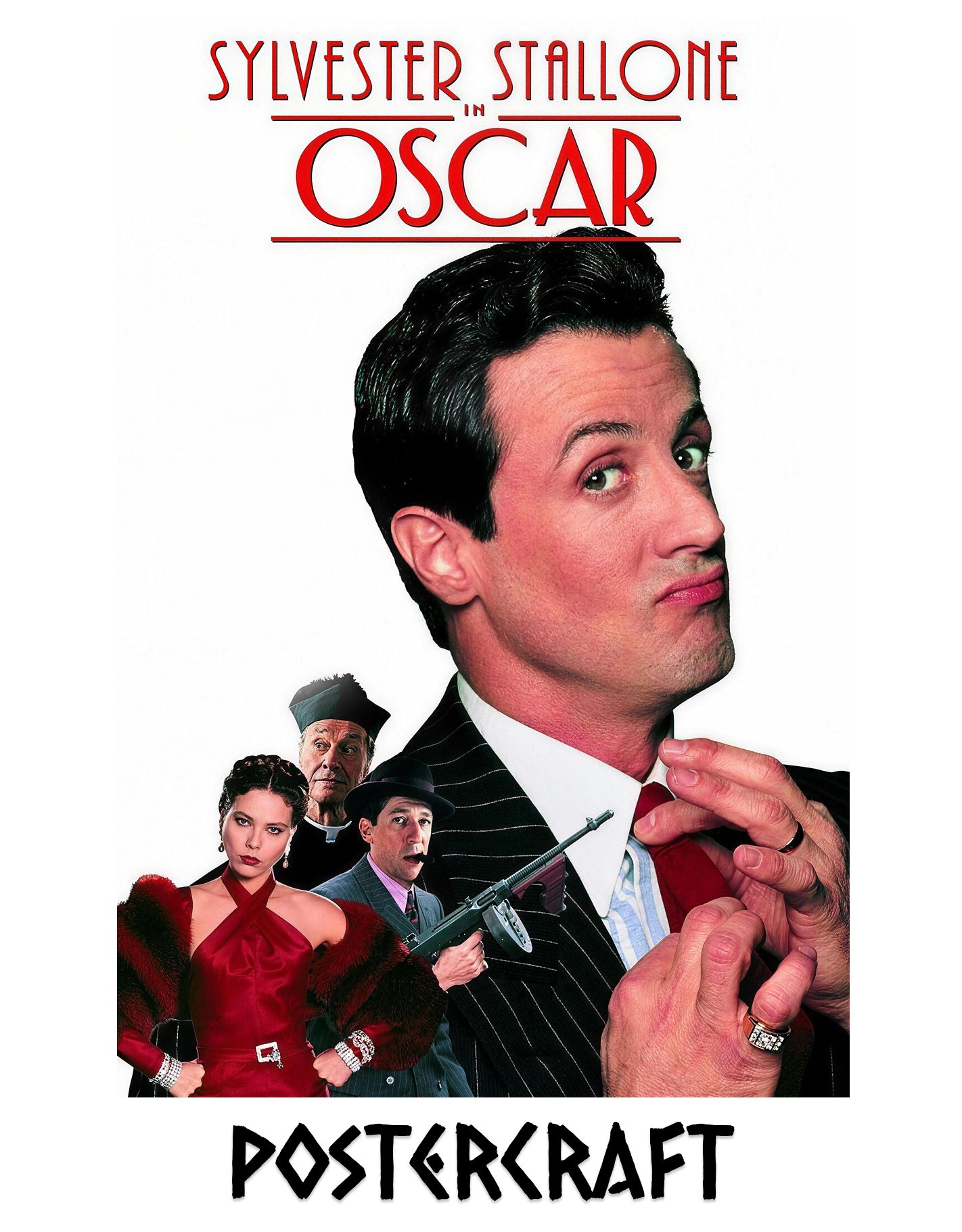 Постер Фильм "Оскар" 1991 (Сильвестр Сталлоне, Орнелла Мути), А3, глянцевый, 42х29.7см