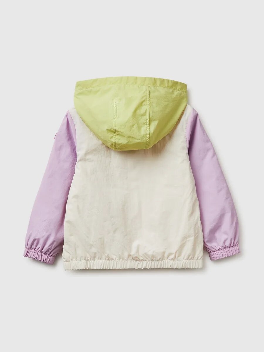 Ветровка UNITED COLORS OF BENETTON, размер 98, розовый, бежевый, зеленый — фото 1