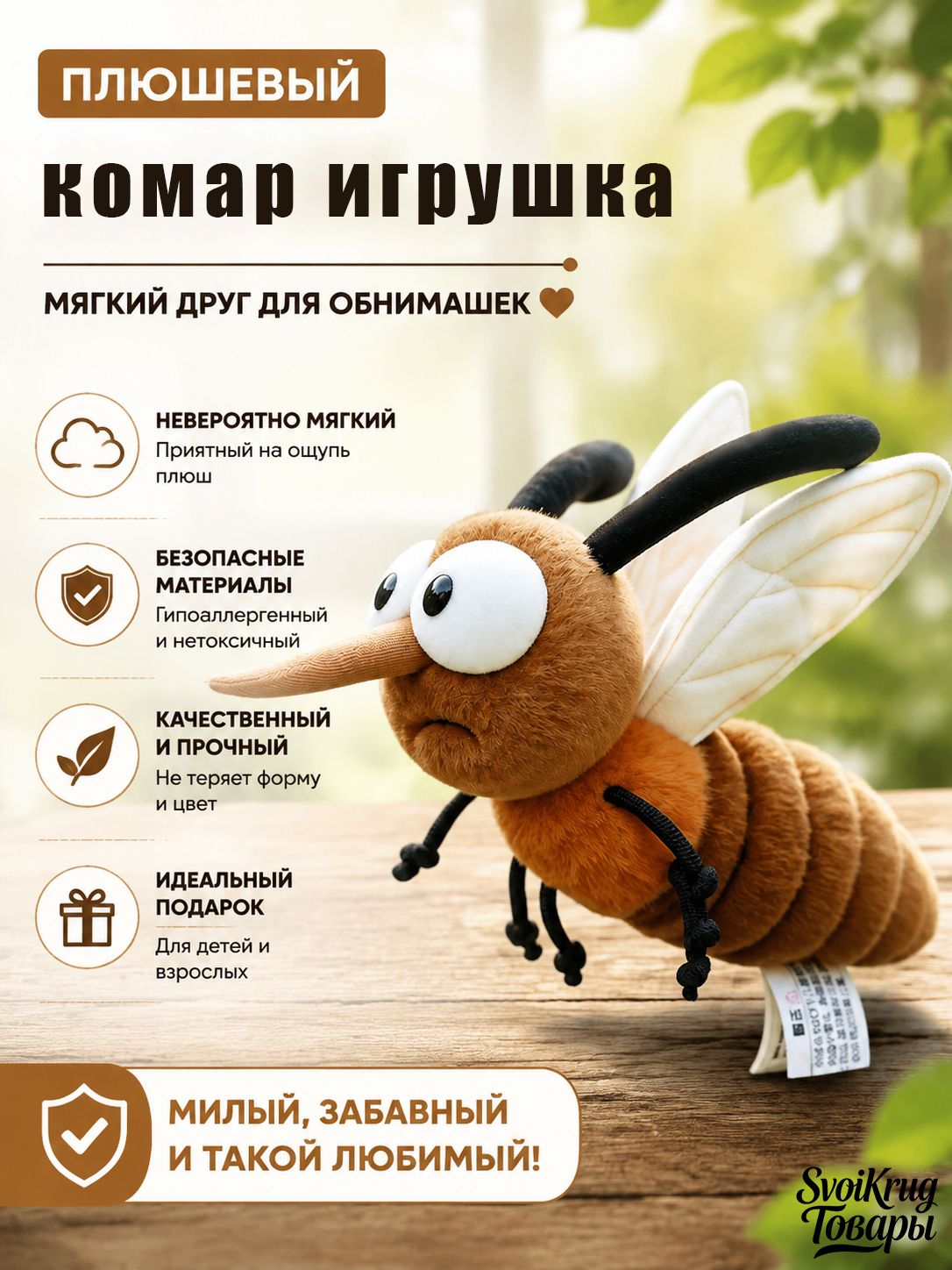 Комар игрушка 20cm