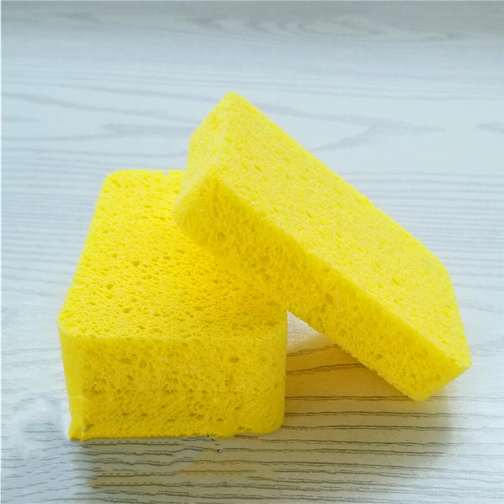 5 Штук Желтые Целлюлозные Губки Для Мытья Посуды Без Масла 11X7Cm