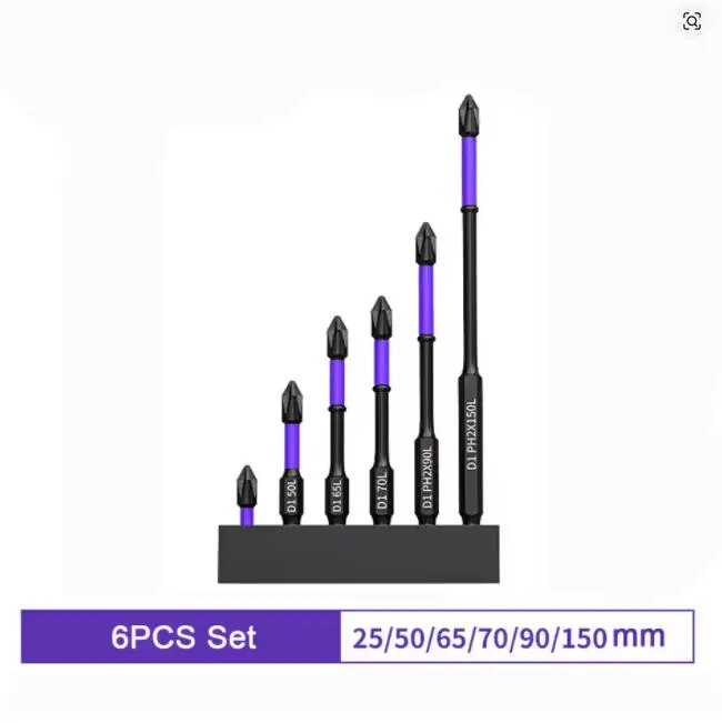 Магнитные отвертки из легированной стали (6/12 шт.) Phillips и шестигранный 6 Pcs Set new