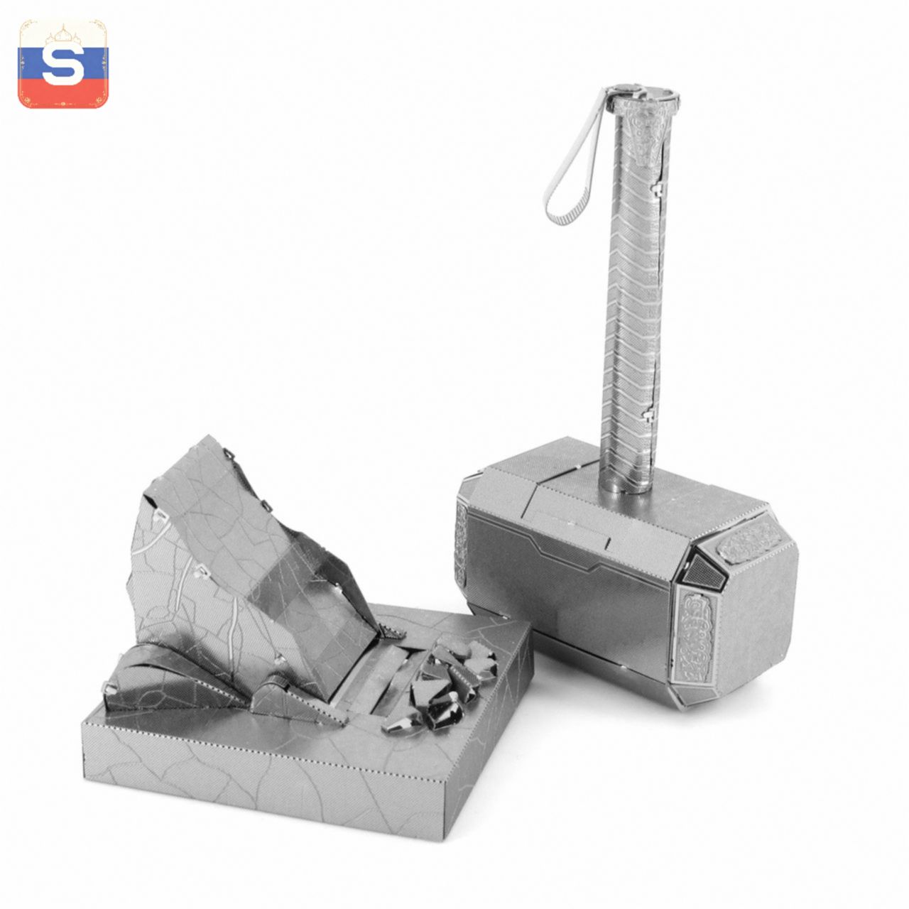 3D стереоскопическая головоломка из нержавеющей стали DIY креативная модель Молоток Тора