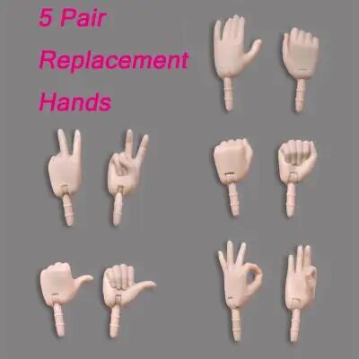 5 Pair Replacement Hands для куклы 1/6 BJD