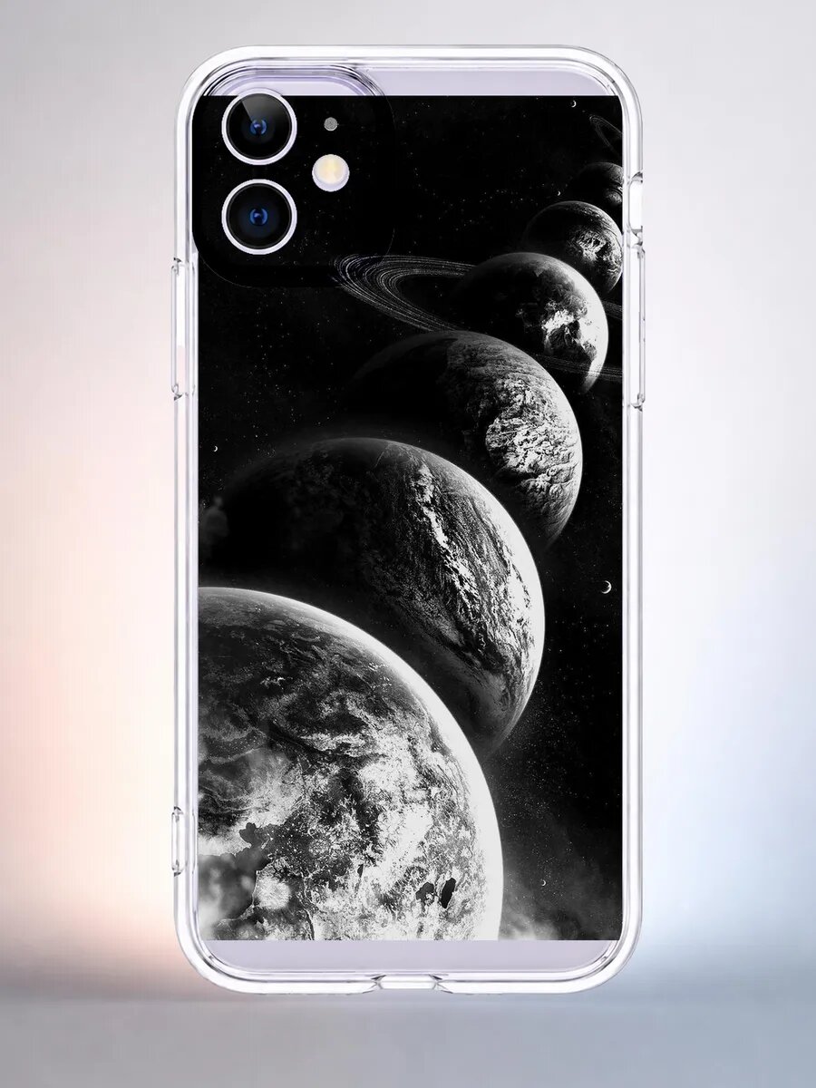 Чехол iPhone 11 планеты орбиты силиконовый