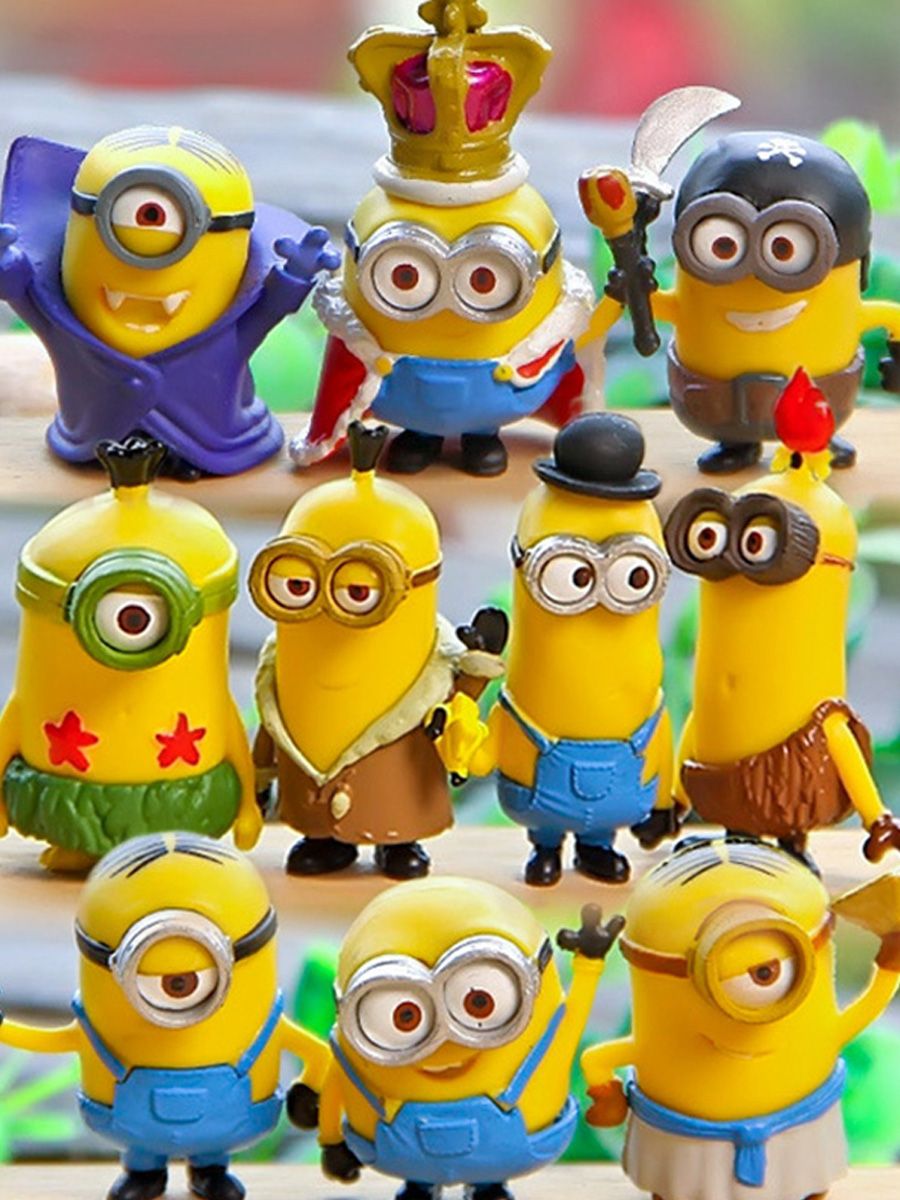 Набор фигурок Презренный я Миньоны / Minions миниатюры Аниме фигурки Детские игрушки 10шт для игры фигурки персонажей минифигурки