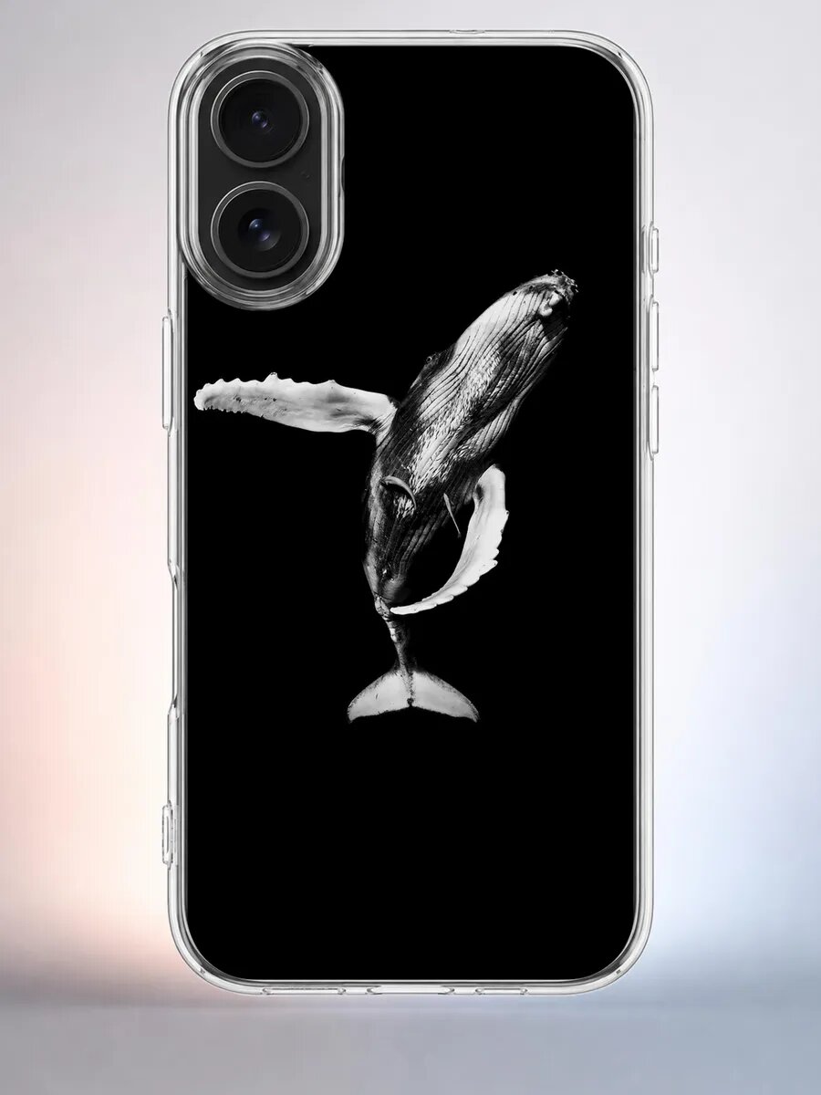 Чехол iPhone 16 кит хвост силиконовый