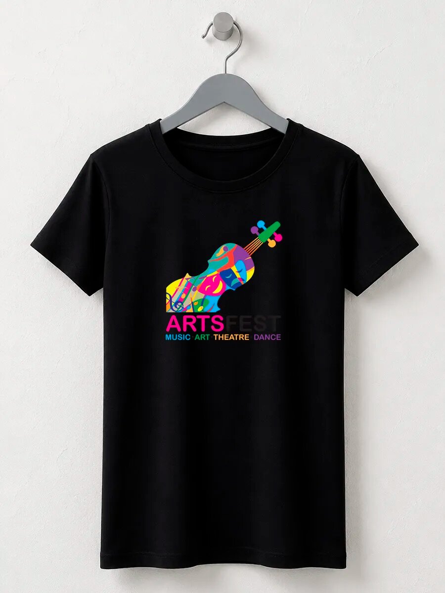 Футболка с принтом скрипка арт фест arts fest