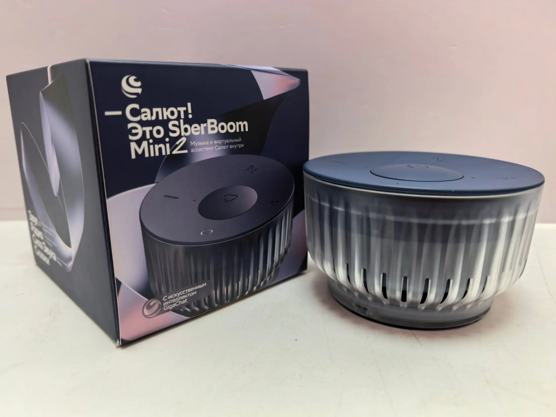 Умная колонка Sberboom Mini 2 с голосовым ассистентом Салют и Gigachat, синий