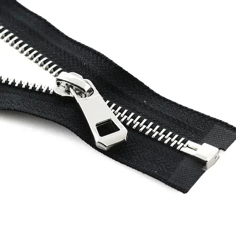 Металлические молнии Meetee 35-85 см No5-2Pcs, BlackSilver, 75cm