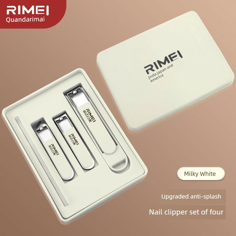RIMEI Ивовый Белый Набор из 4 Ножниц для Маникюра в Коробке для Профессионального Ухода