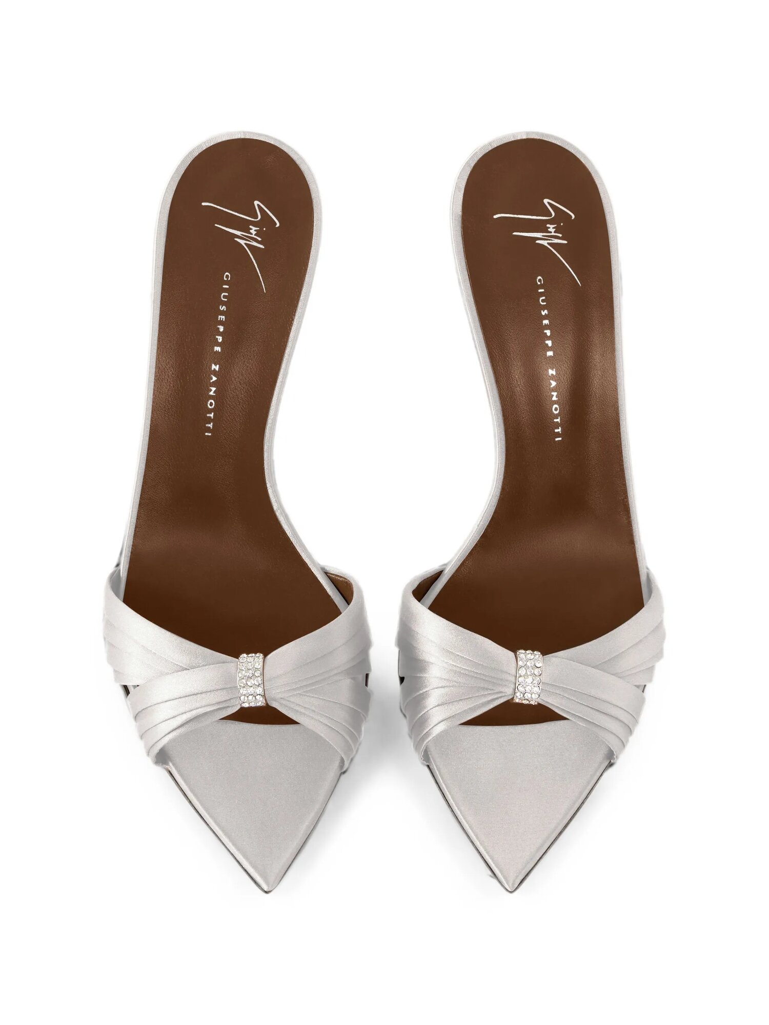 Мюли Giuseppe Zanotti Lumière 90, размер 37, Silver — фото 1