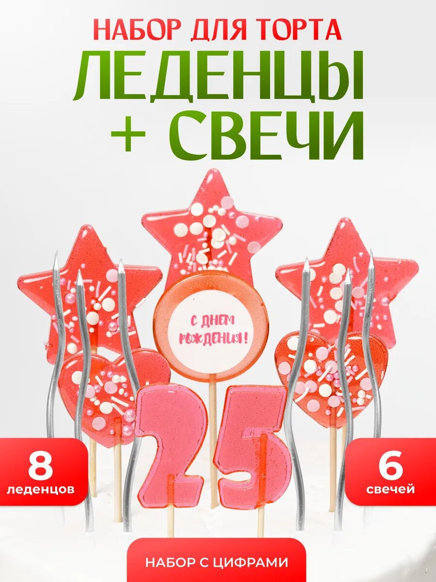 Леденцы на торт. Цифра 25