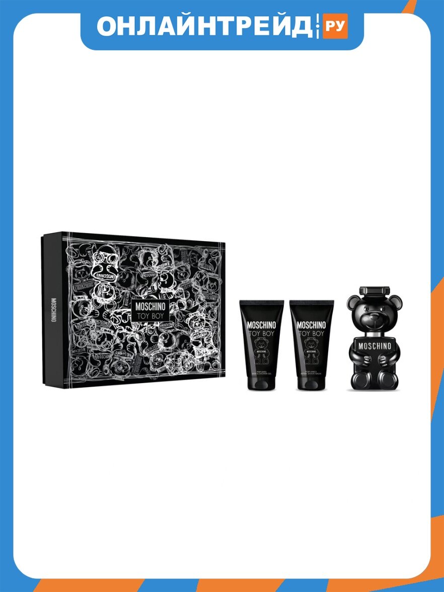 Подарочный набор Moschino TOY BOY парфюмерная вода 50мл+гель для душа 50мл+бальзам после бритья 50мл