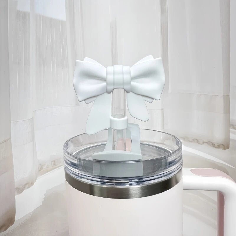 Крышка для соломинки Seavidar Белый, 1PCS Bow White