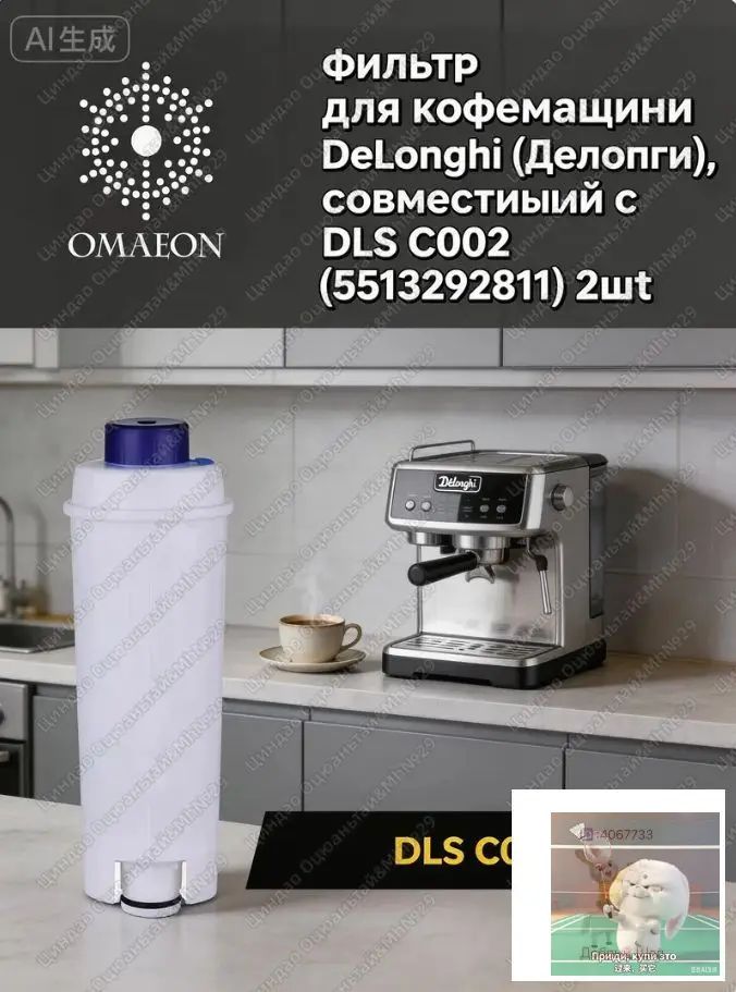 Фильтр для кофемашины DeLonghi (Делонги), совместимый с DLS C002 (5513292811)